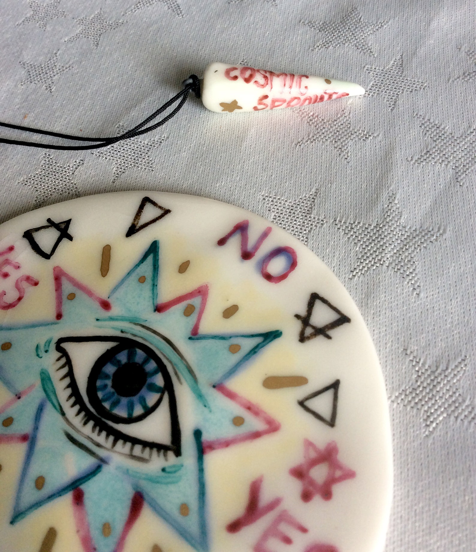 Pendulum Board With Pendulum in Porcelain With 24kgold Details. - Etsy