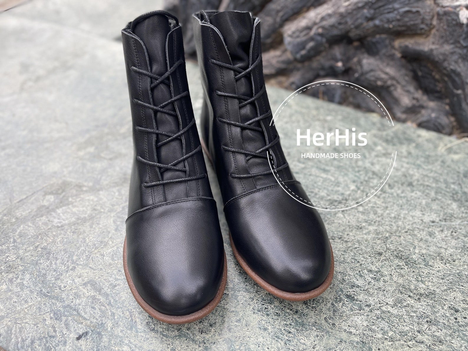 Handmade Women Leather Shoes,ankle Tie Boots,oxford Women Shoes, Flat ...