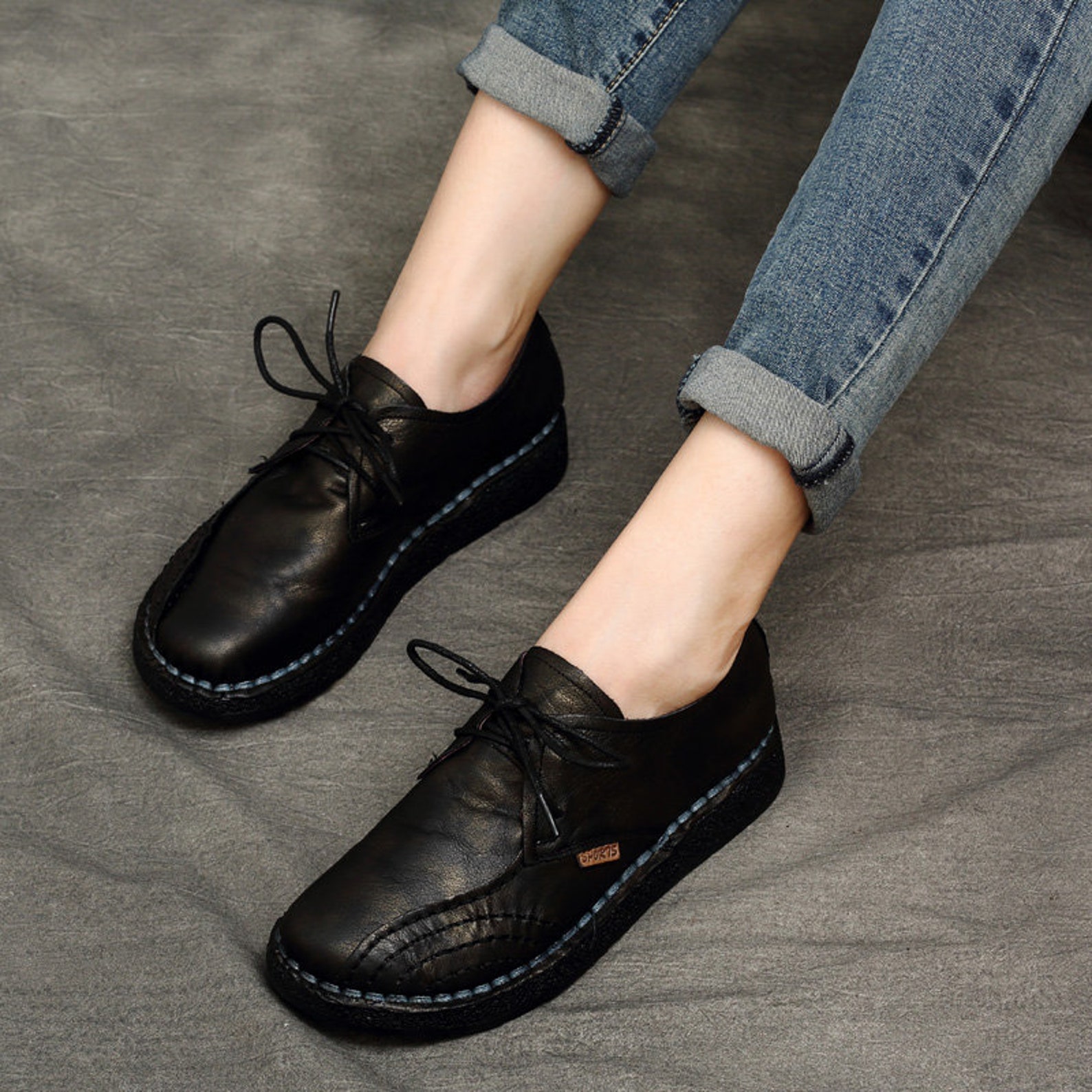 Women Leather Shoes Leather Oxfords Oxford Shoes Soft - Etsy