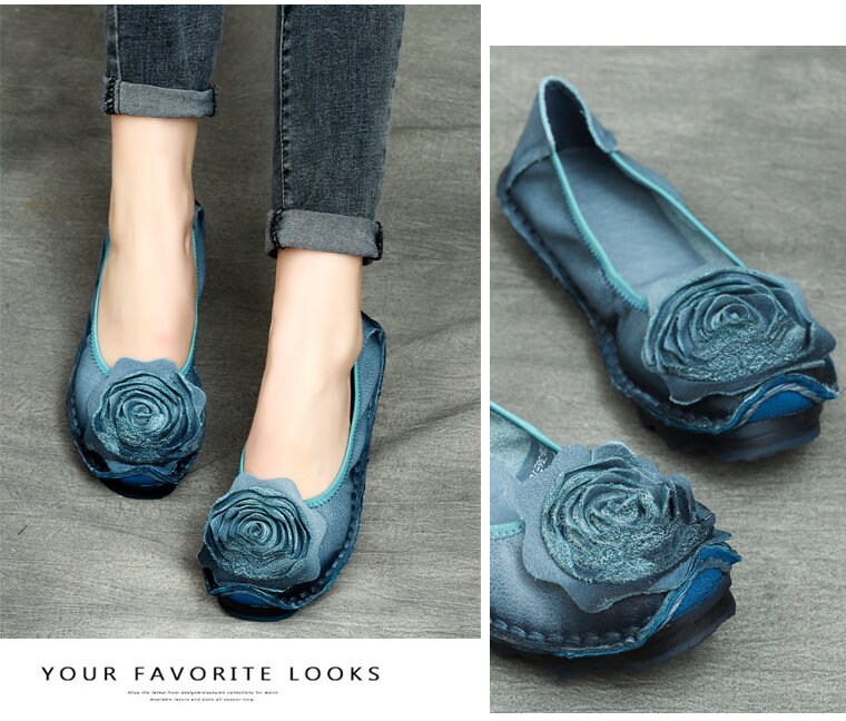 Women Leather Shoes Leather Flats Flat Shoes Red Shoes - Etsy UK