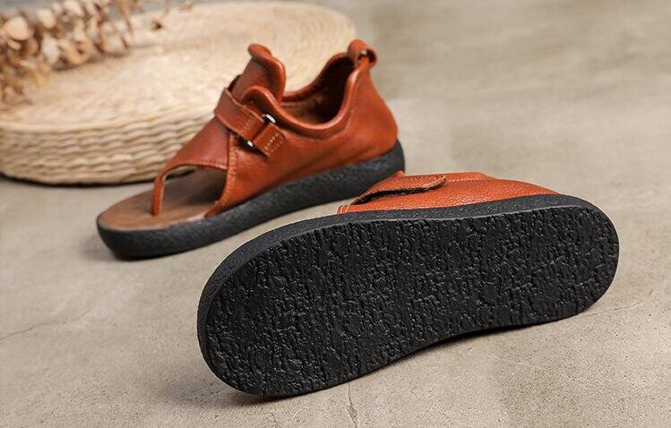 3 Colors Handmade Women Leather SandalsOxford Retro Women | Etsy