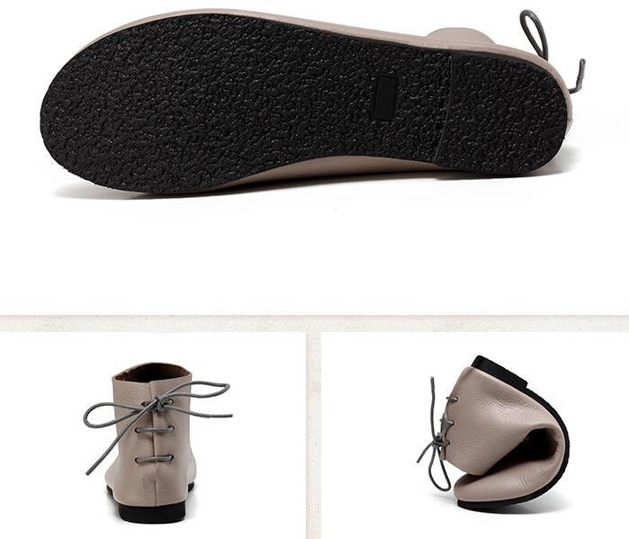 Handmade Gray Shoesankle Bootsoxford Women Fall Shoes Flat - Etsy Sweden