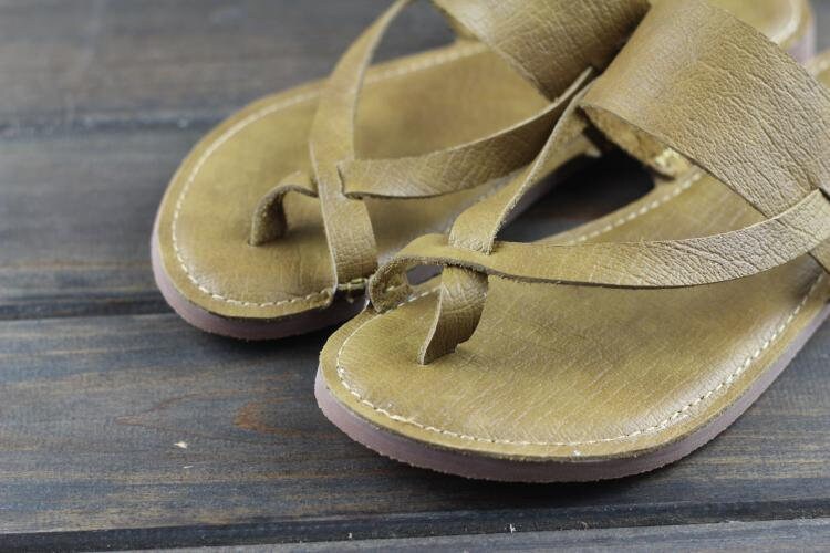 Handmade Simple Sandals for Women Summer Shoes Leather Strap | Etsy