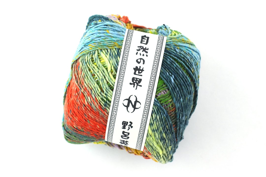 Noro Haruito, Silk-cotton Yarn, Worsted Weight, Greens, Orange, Dragon ...