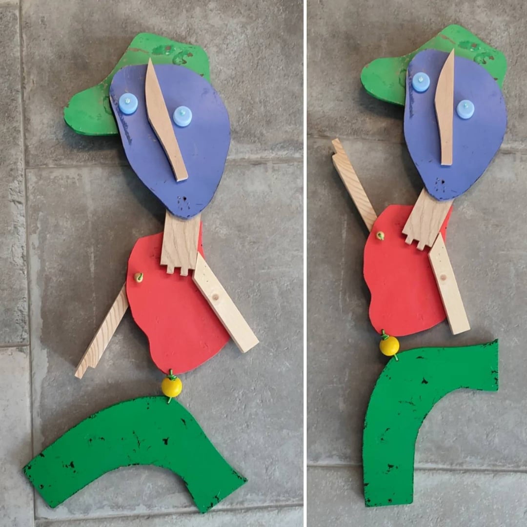 Sculpture articulated Puppet Unique Art With Pieces Chosen, Recovered ...