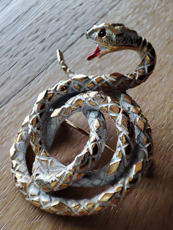 Arthur PEPPER ART 1960 Set snake 18 carat Gold Plated… - Gem