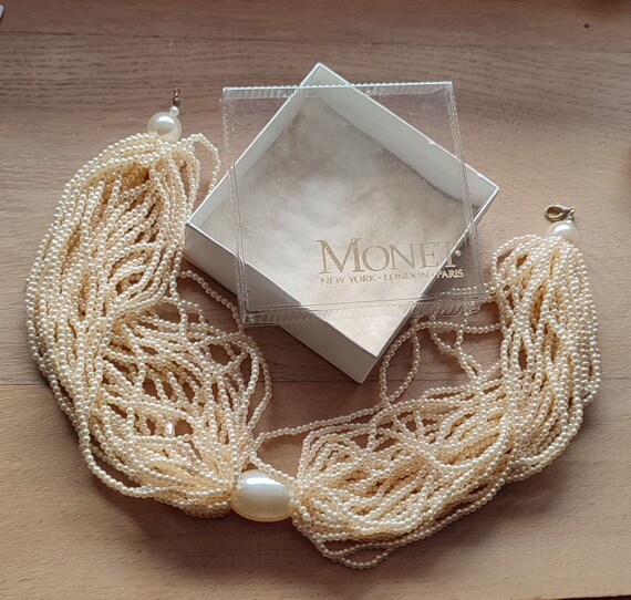 Sublime Monet Bib Necklace multi-row twisted micro fa… - Gem