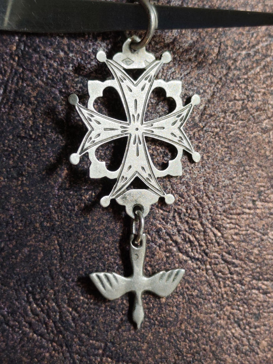 Sublime Victorian Huguenot Cross, Solid Silver Pendant for Men and ...