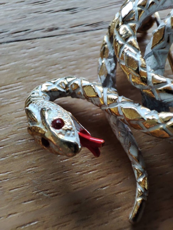 Arthur PEPPER ART 1960 Set snake 18 carat Gold Plated… - Gem