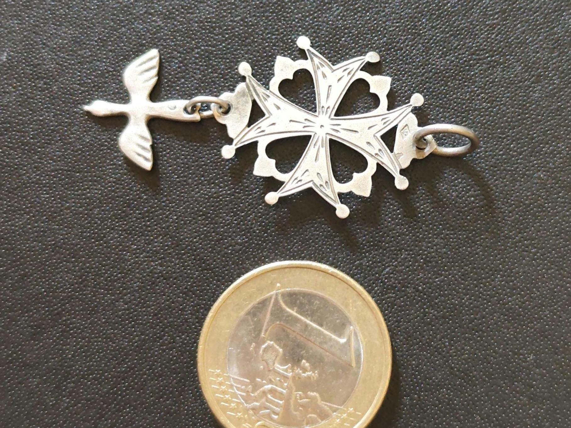 Sublime Victorian Huguenot Cross, Solid Silver Pendant for Men and ...