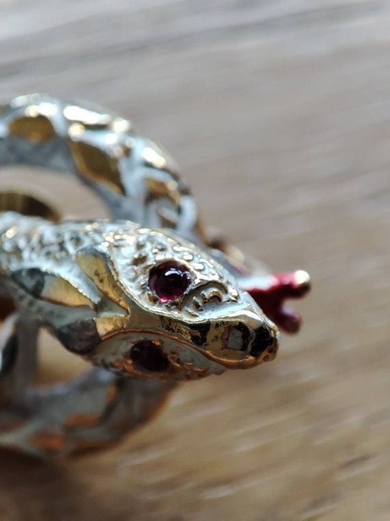 Arthur PEPPER ART 1960 Set snake 18 carat Gold Plated… - Gem