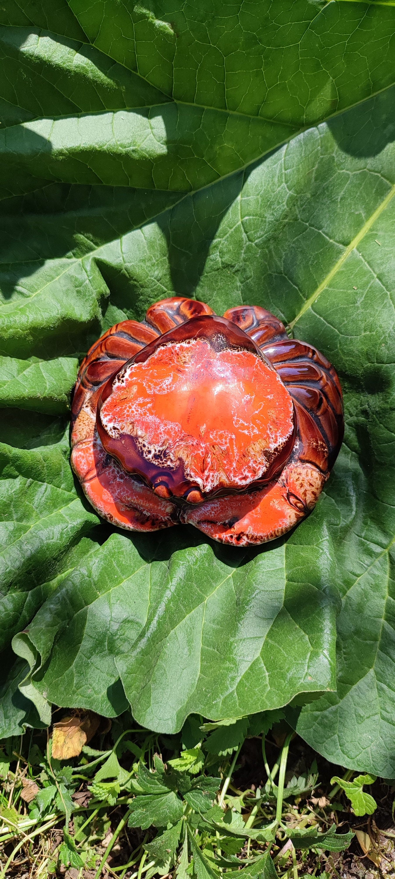 Retro Crab Ceramic Vallauris Style Jewelry Box Candy Box Vintage ...