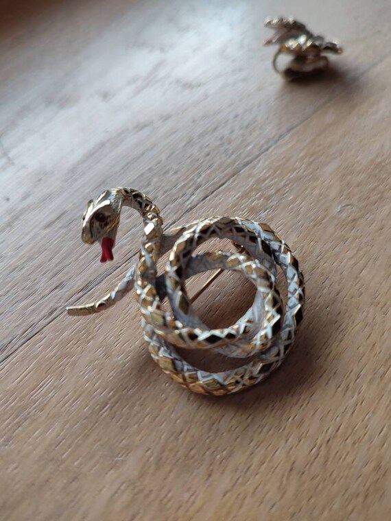 Arthur PEPPER ART 1960 Set snake 18 carat Gold Plated… - Gem
