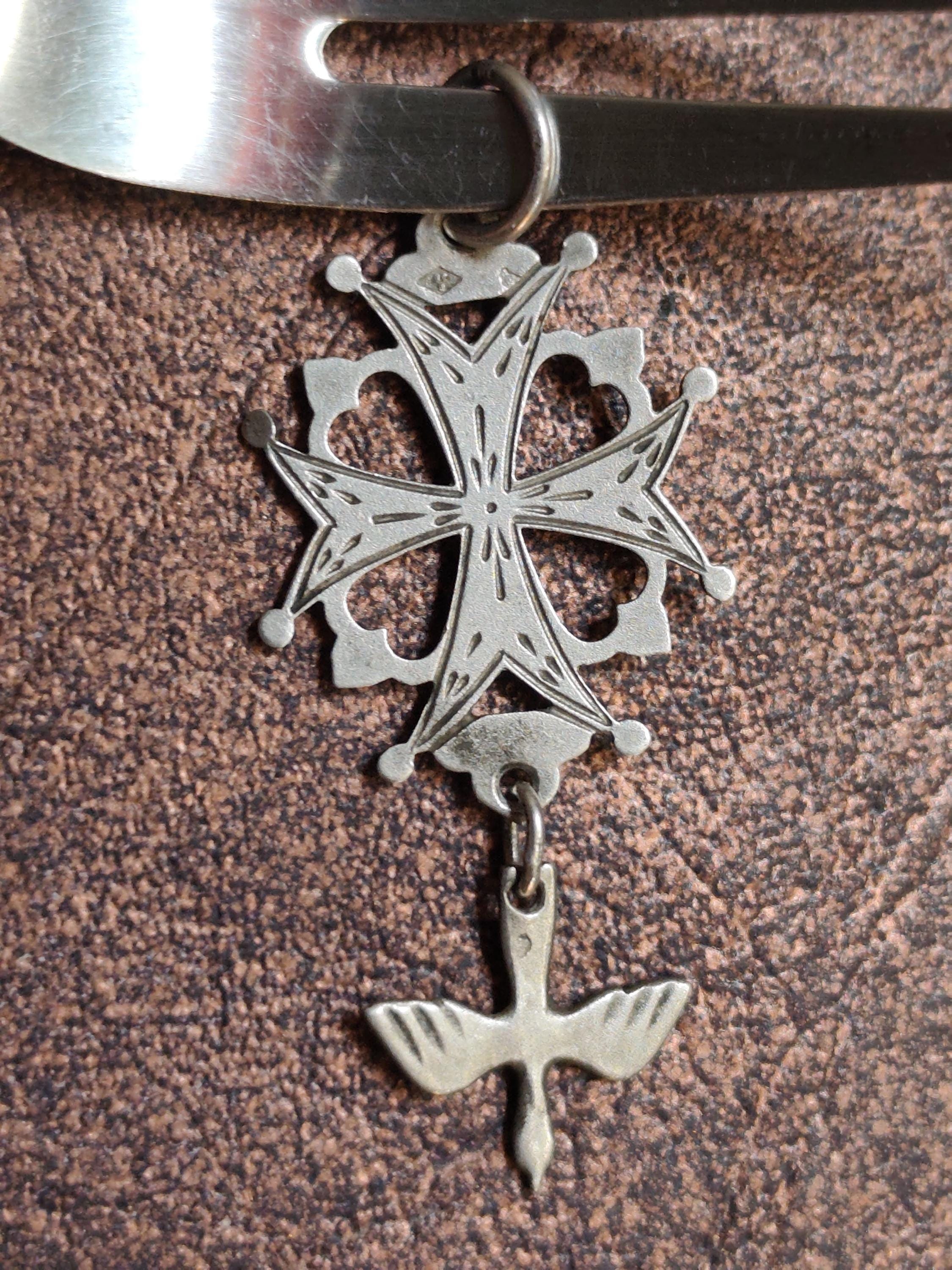 Sublime Victorian Huguenot Cross, Solid Silver Pendant for Men and ...