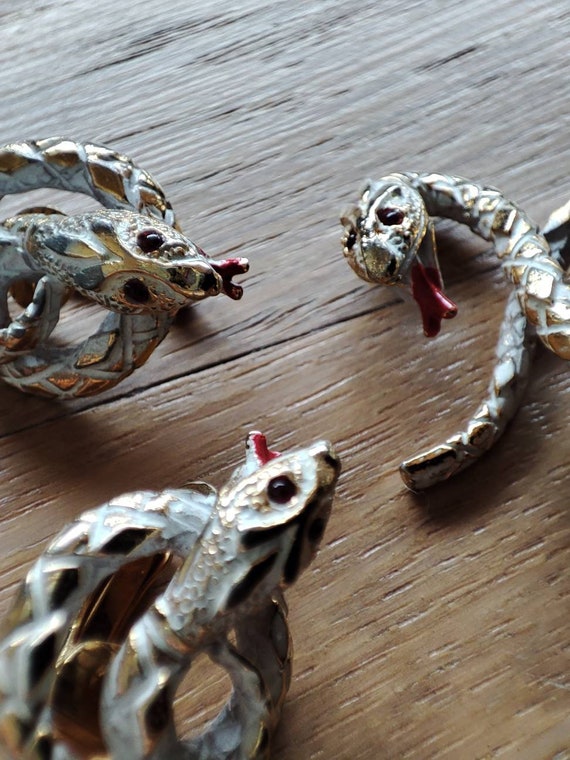 Arthur PEPPER ART 1960 Set snake 18 carat Gold Plated… - Gem