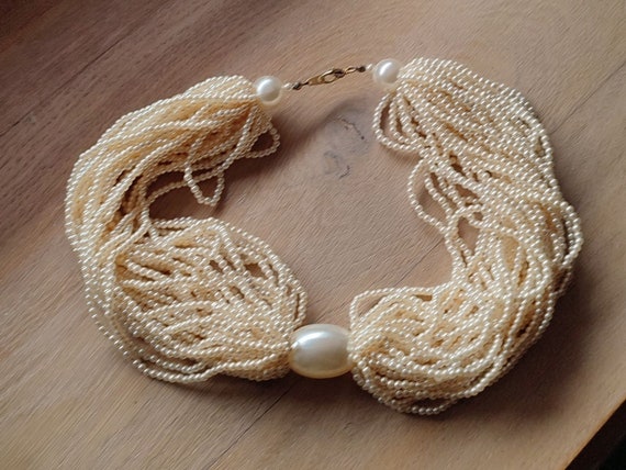 Sublime Monet Bib Necklace multi-row twisted micro fa… - Gem