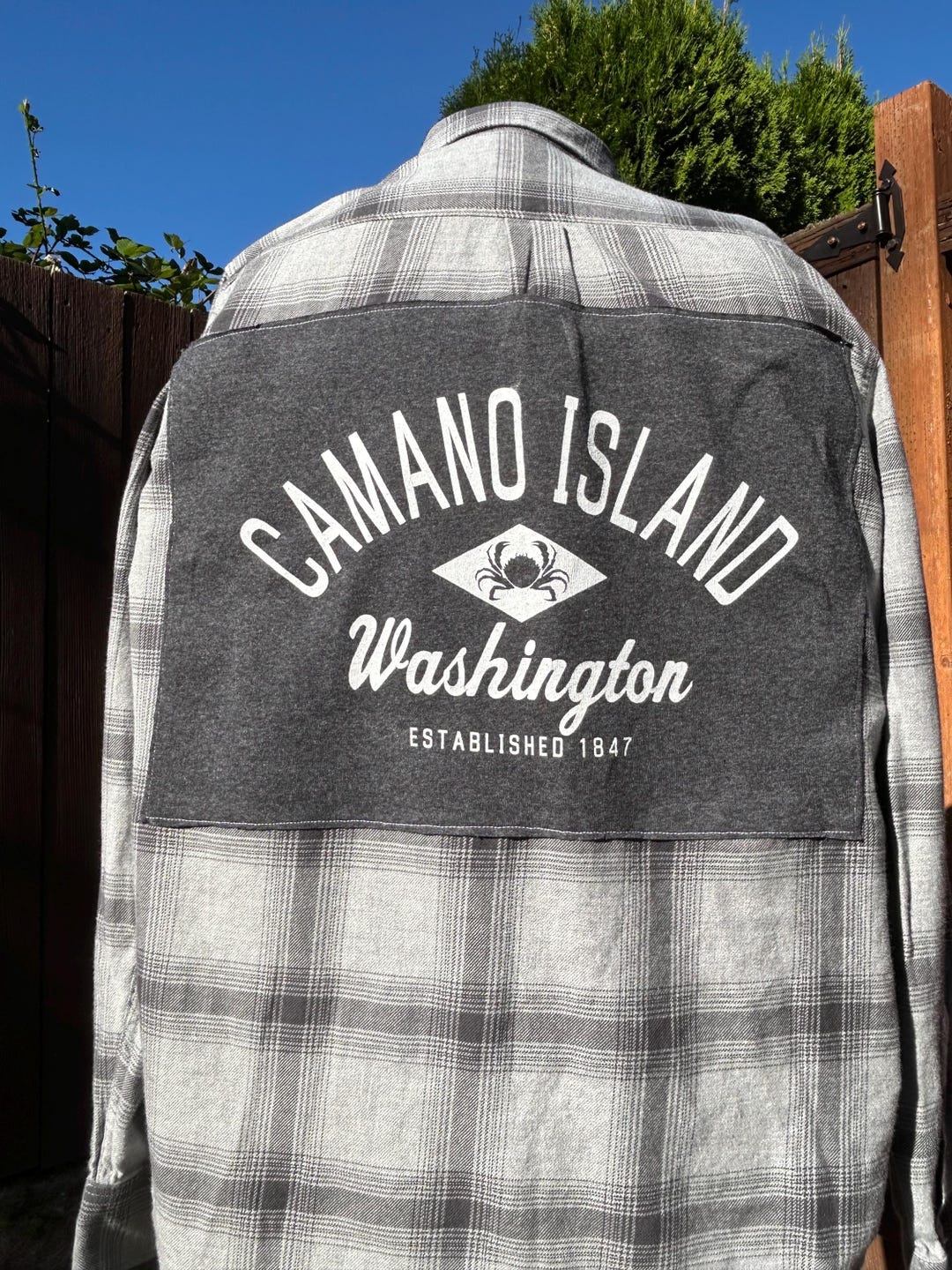 Custom Made Upcycle Hometown Pride Camano Island Soft Flannel Men’s ...