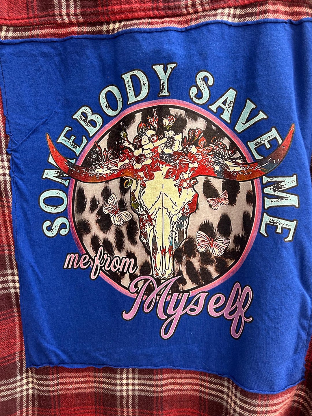 Custom Made Flannel, Country, Concert Shirt JELLY ROLL Somebody Save Me ...
