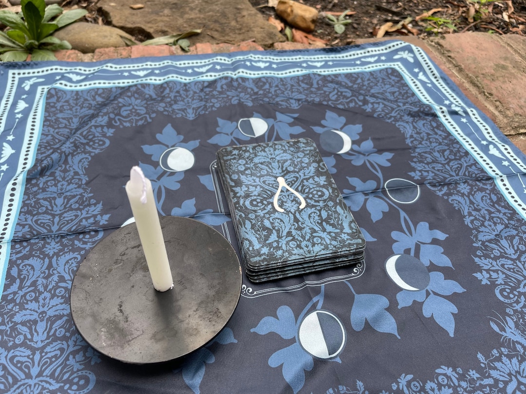 Southern Gothic Oracle Altar Cloth - Scarf, Silky Head Scarf, Tarot Mat ...