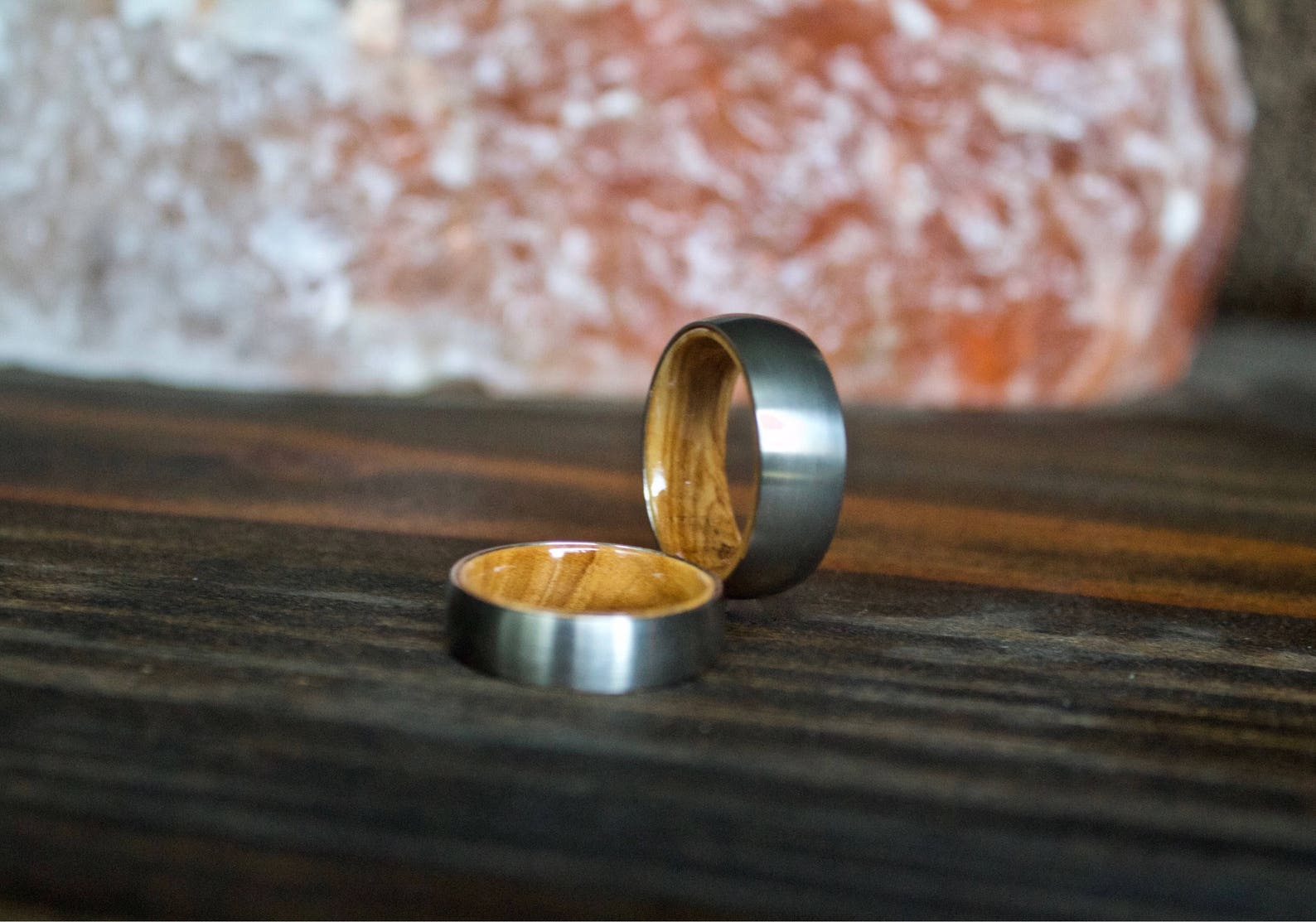 Wood Wedding Band Titanium Band Mens Wood Ring Wooden Ring - Etsy