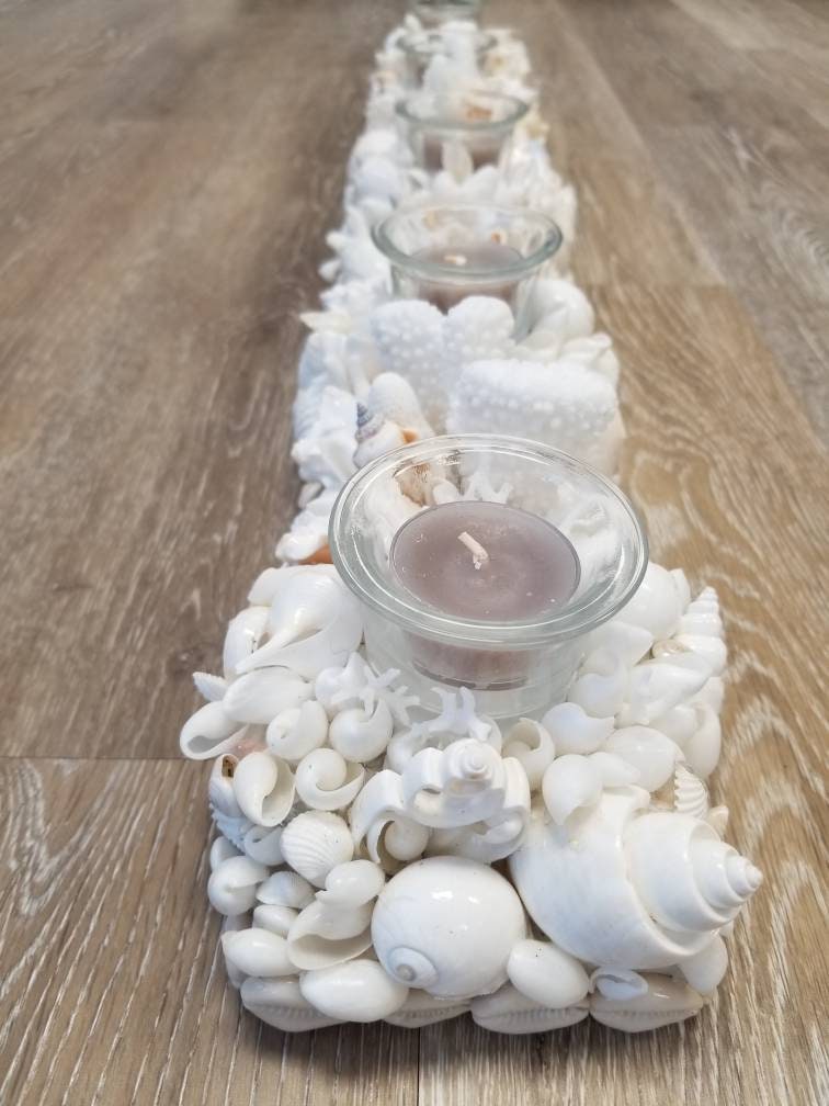 Sea Shell Candle Holder-beach Decor Seashell Candle - Etsy Australia