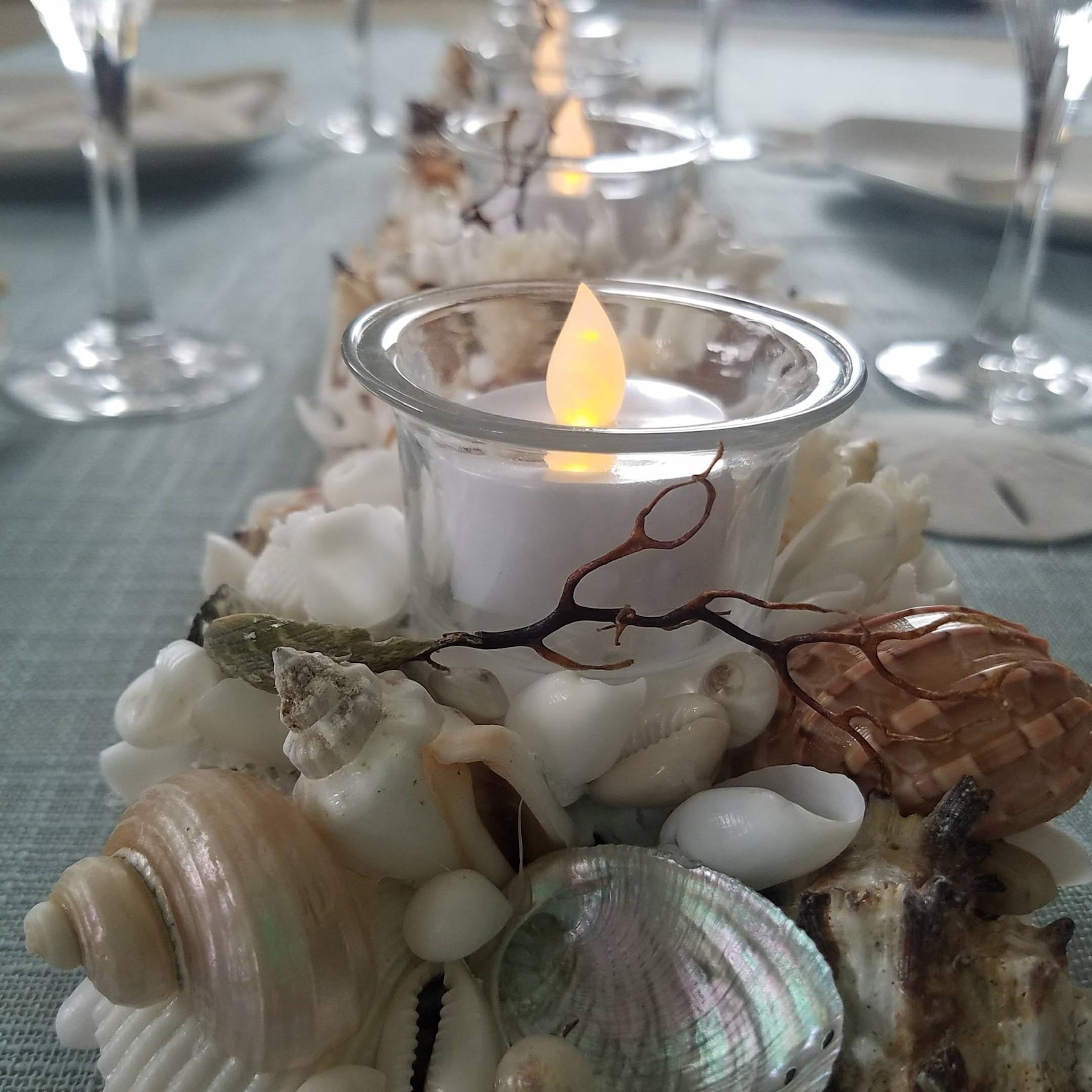 Sea Shell Candle Holder-Beach Decor Seashell candle | Etsy