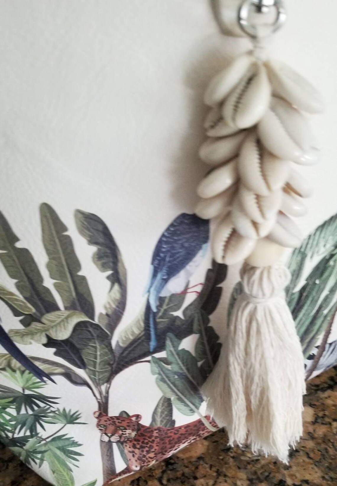 Macrame Seashell Keychain Boho Style Decor - Etsy