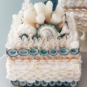 Handmade Sea Shell Box: Coastal Decor, Pill Box Gift - Etsy