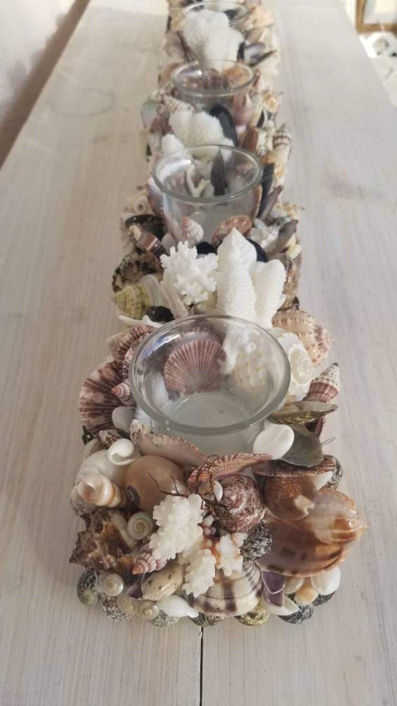Sea Shell Candle Holder-Beach Decor Seashell candle | Etsy