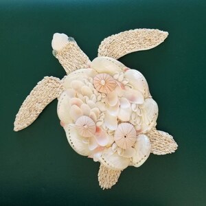 Turtle or Seahorse Seashell Wall Hanging Nautical Home Decor Sea Shell ...