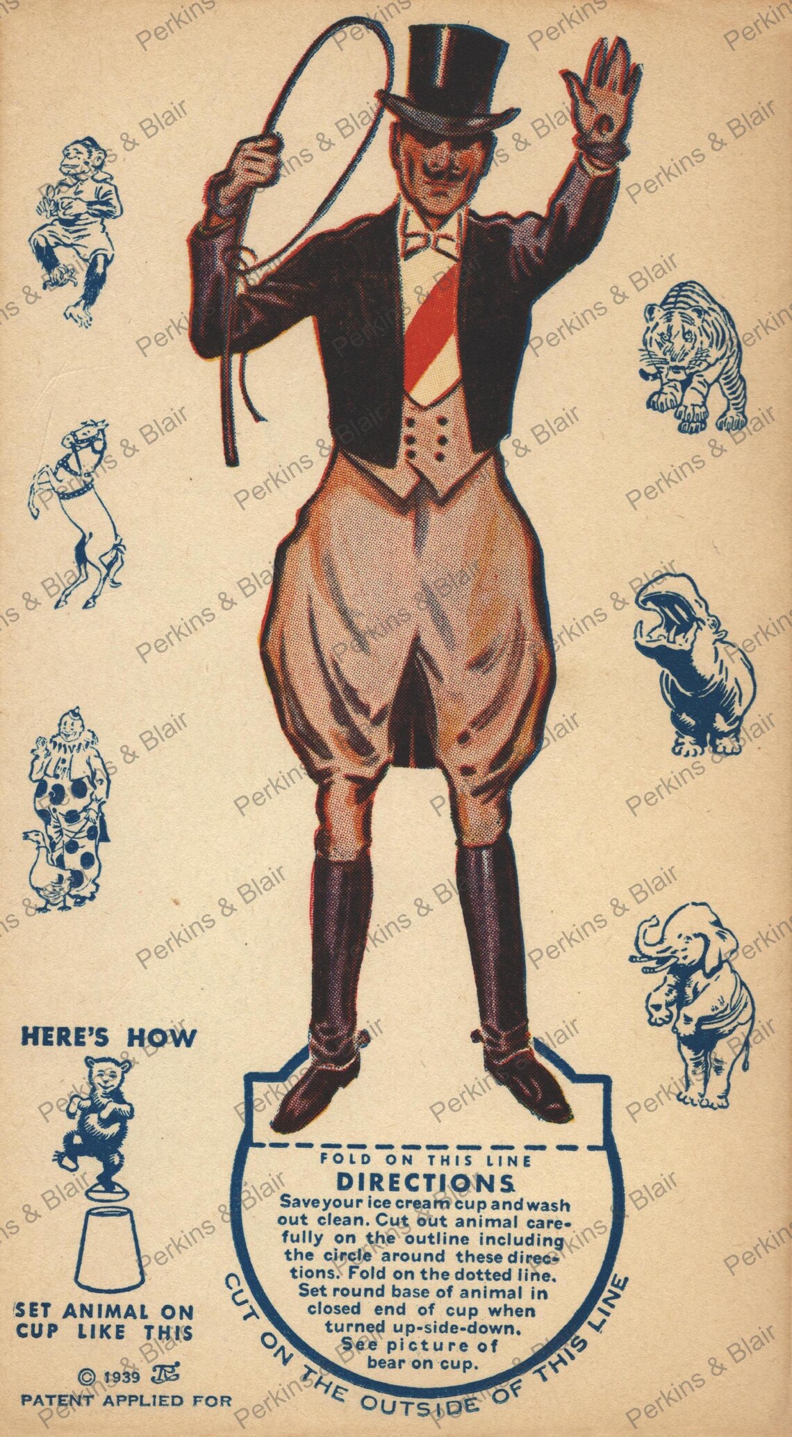Circus Ring Master Ringmaster Cut Out Vintage Image Digital Download ...