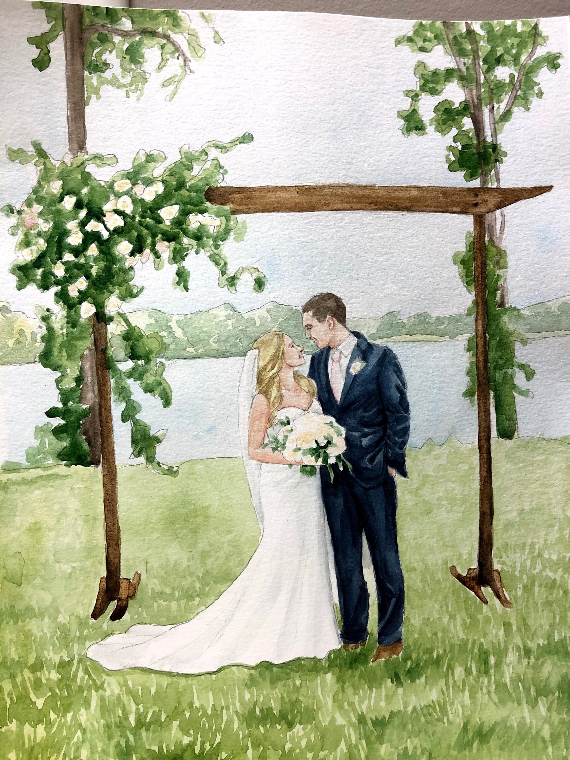 LIVE WEDDING PAINTING live event painter custom watercolor | Etsy