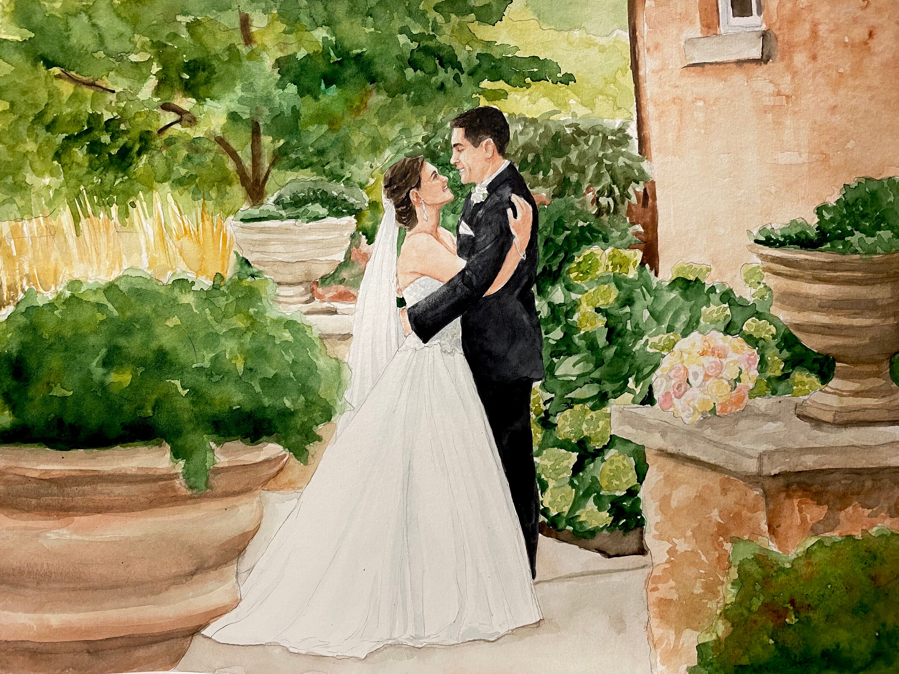 LIVE WEDDING PAINTING live event painter custom watercolor | Etsy