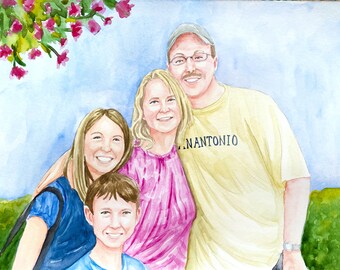 Family Watercolor Painting - Etsy