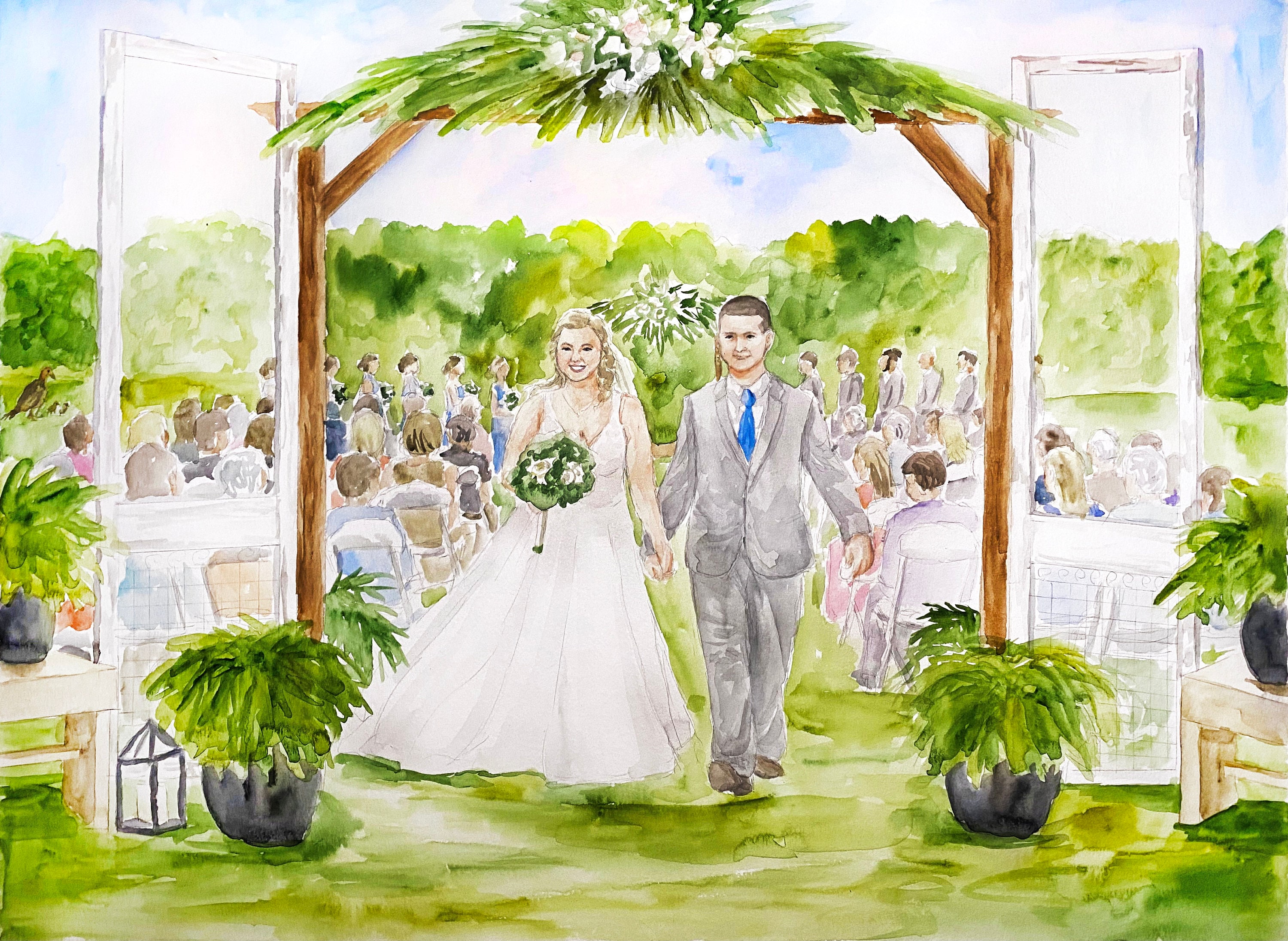 LIVE WEDDING PAINTING live event painter custom watercolor | Etsy