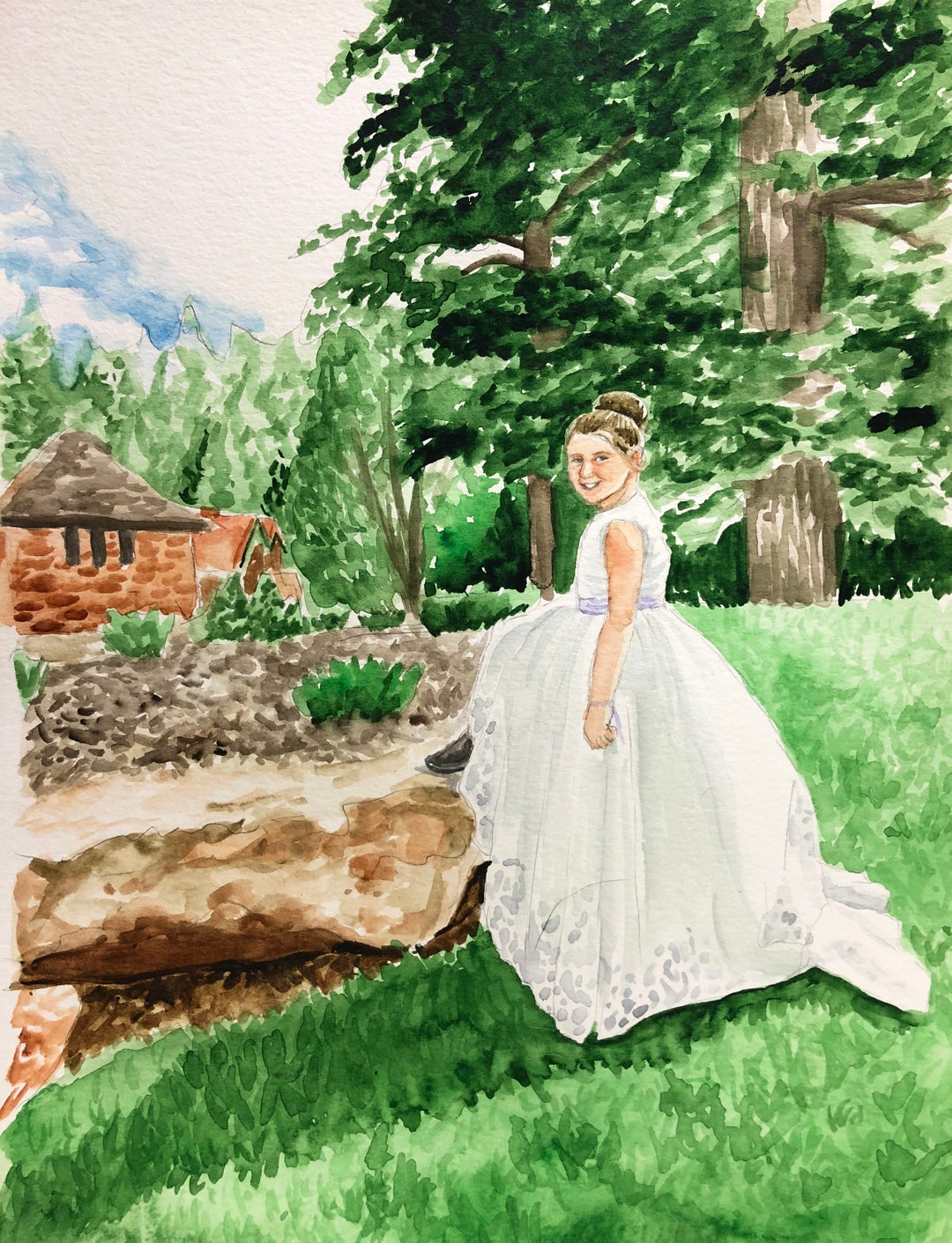 Watercolor Portrait Custom Painting, Custom Art, Single Portrait ...