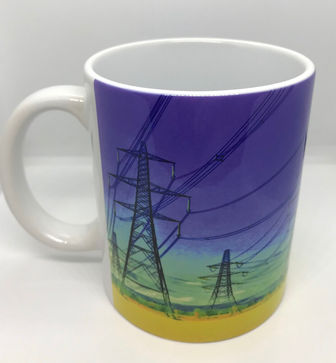 Beautiful Pylon Mug | Tea and Coffee Cup | Gift | Blue | Scottish Gift ...
