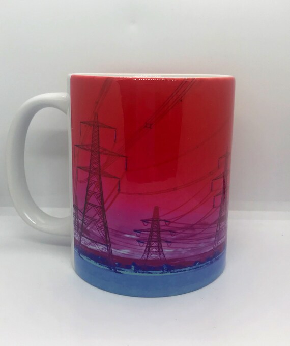 Pink Pylon Mug Tea and Coffee Cup Gift Blue Scottish | Etsy