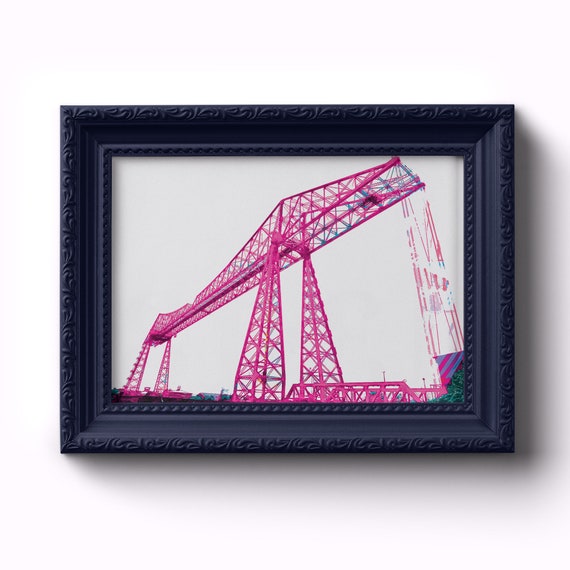 Transporter Bridge Print Middlesbrough Art Gift River | Etsy