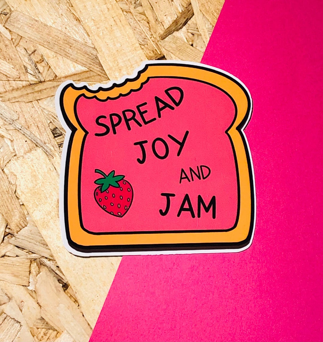 Joy & Jam Sticker | Vinyl | Waterproof | Fun | Colourful | Decoration ...