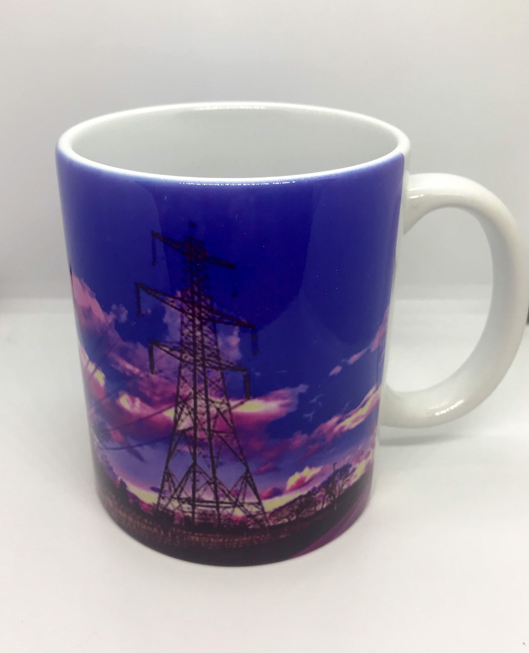 Purple Pylon Mug | Tea and Coffee Cup | Gift | Blue | Scottish Gift ...