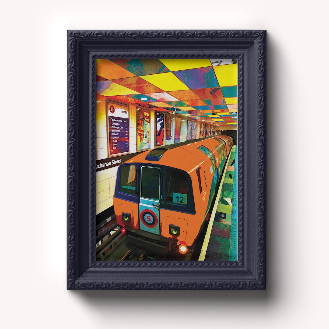 Clockwork Orange Print | Glasgow | Glasgow Underground | Art Print ...