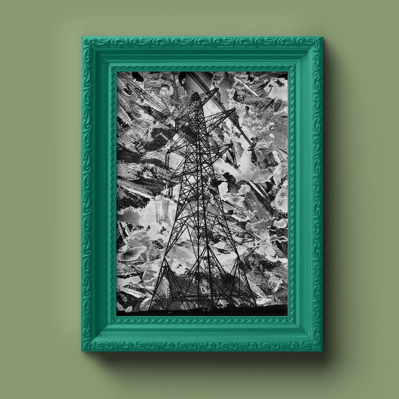 Pylon Love the Grid Infrastructure Art Landmark Print - Etsy