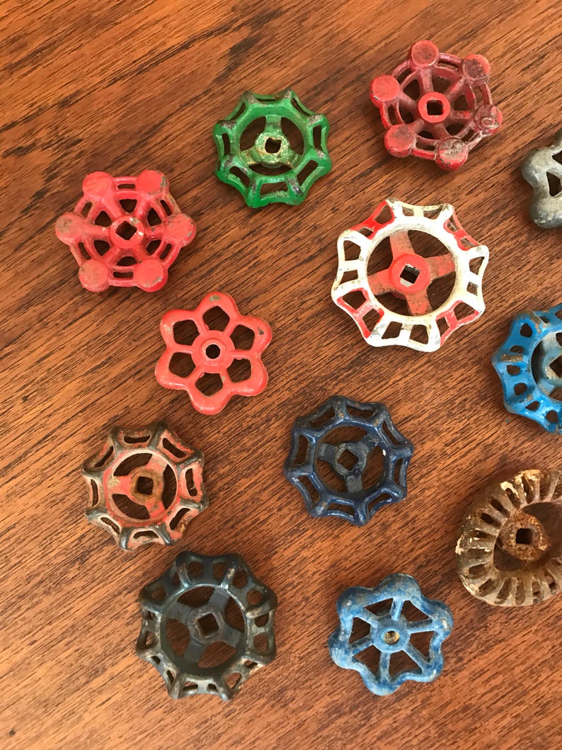 Set of 15 Vintage Valve Handles Industrial Assemblage T105 - Etsy