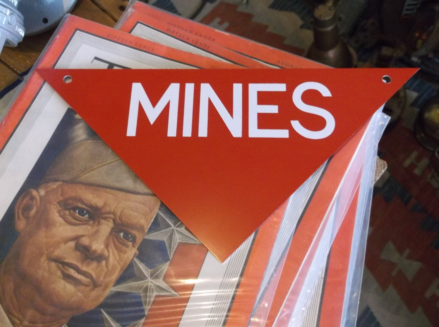 Vintaged US Military and NATO Land Mine Sign - Military Collectible NOS ...