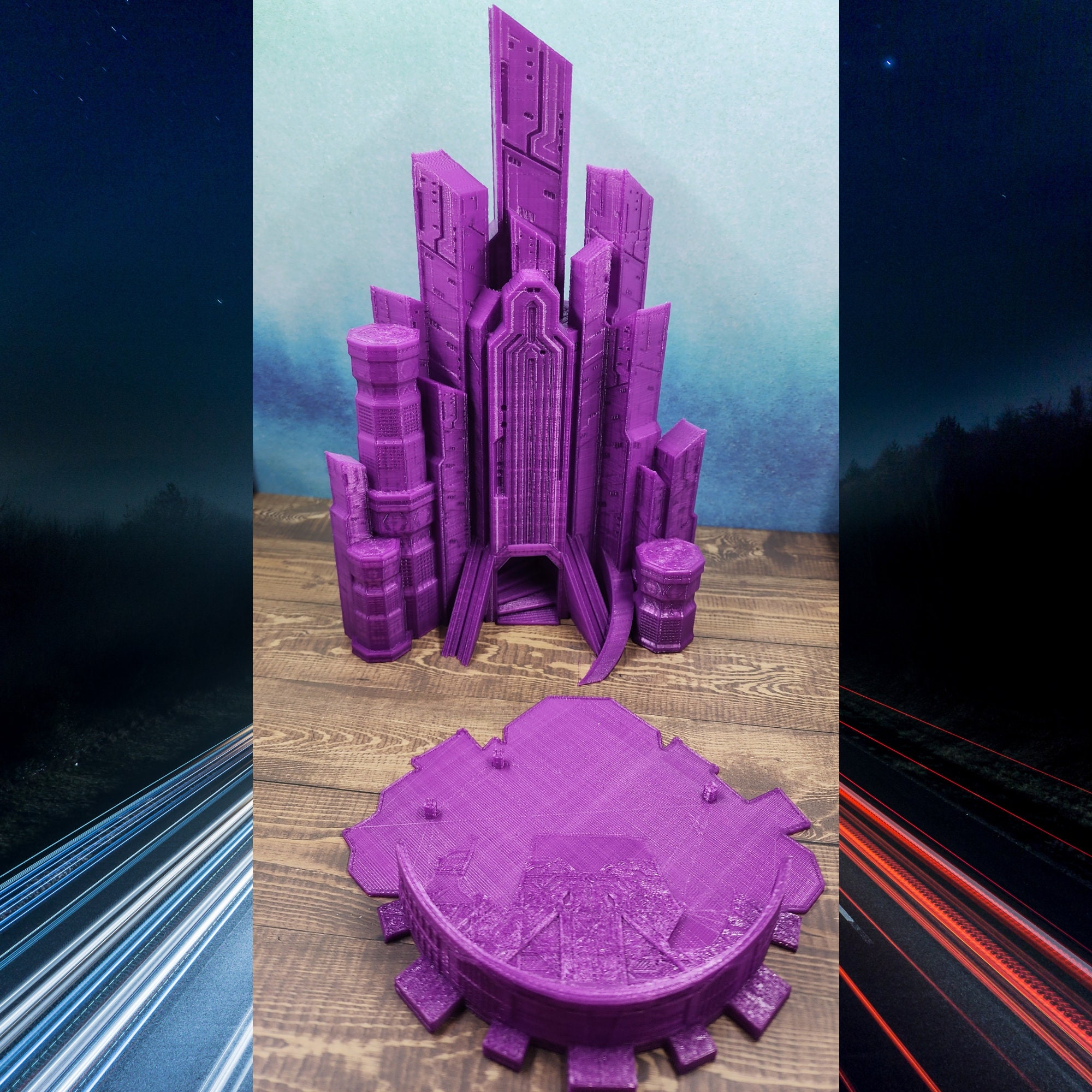 Futuristic Dice Tower Cyberpunk City Scape Tabletop Gaming - Etsy