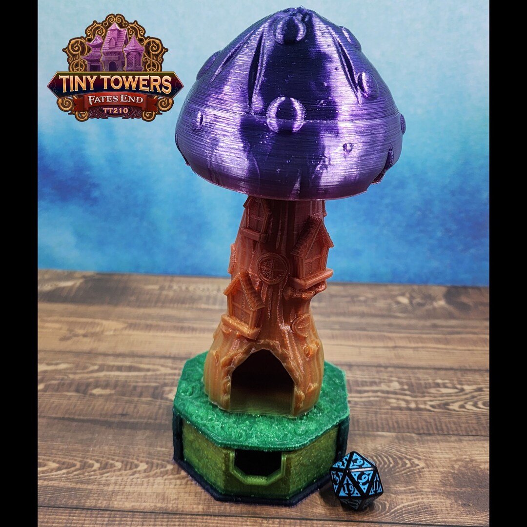 Mushroom Manor Dice Tower With Removeable Dice Tray, Mushroom Dice ...
