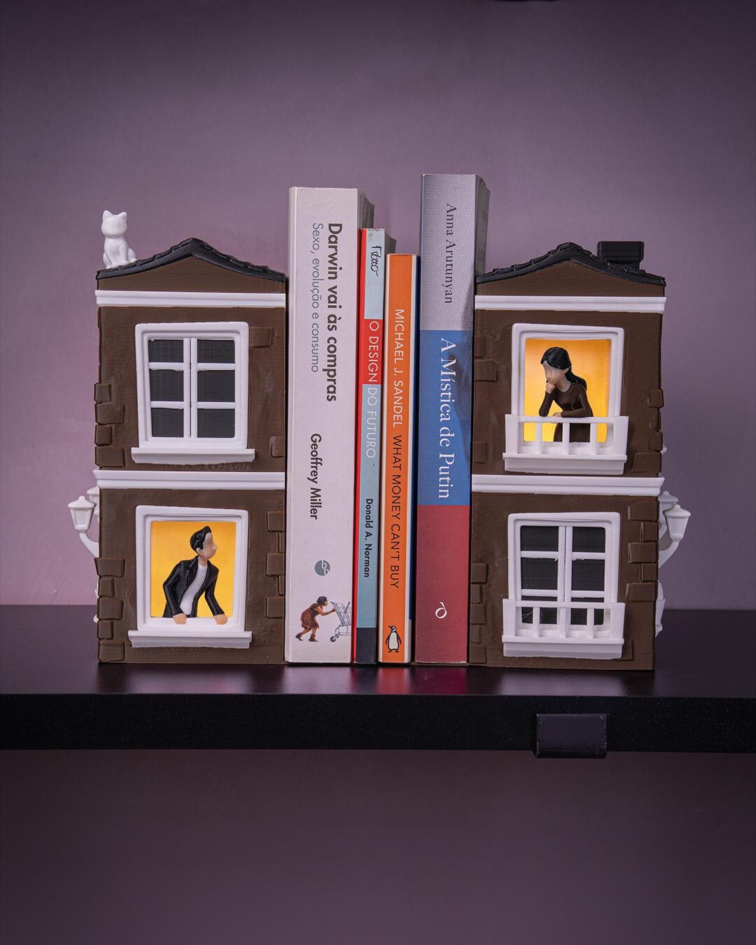 Romantic Cityscape Bookends -love in the City Decor - Etsy