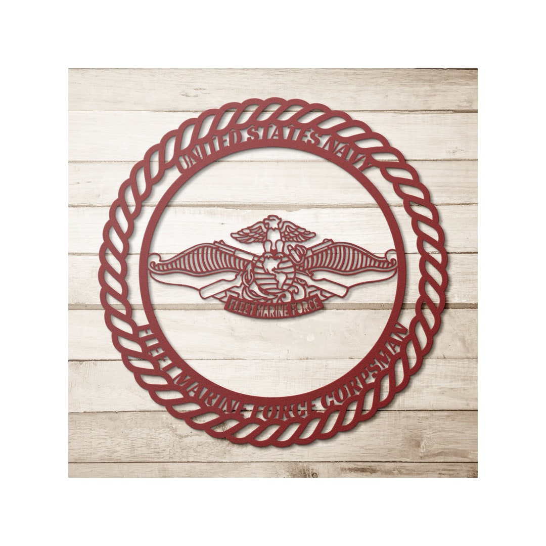 FMF Corpsman Metal Wall Art, FMF Navy Corpsman Wall Art, Fleet Marine ...