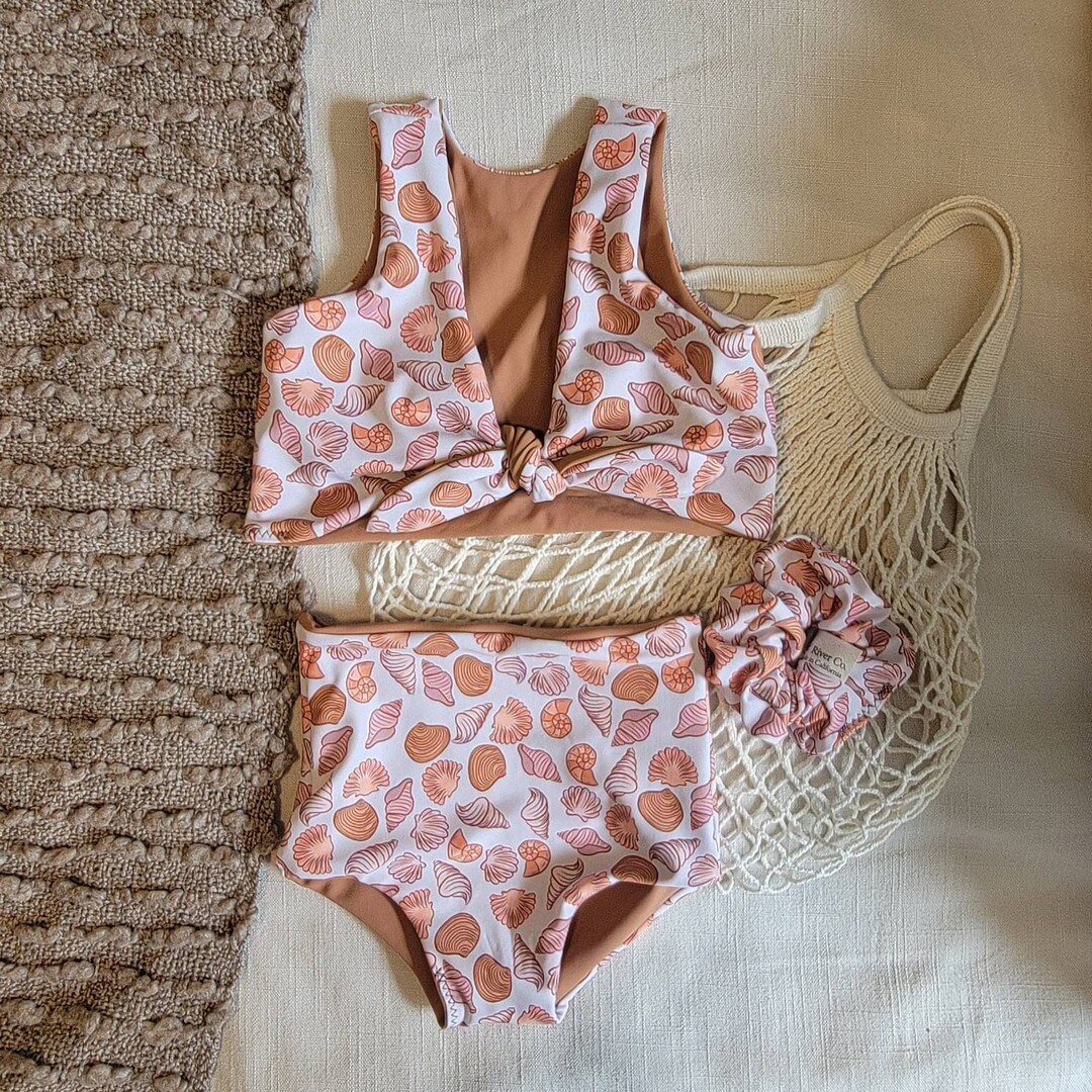 Seashell Baby Toddler Swimsuit Bikini Two Piece Set - Etsy